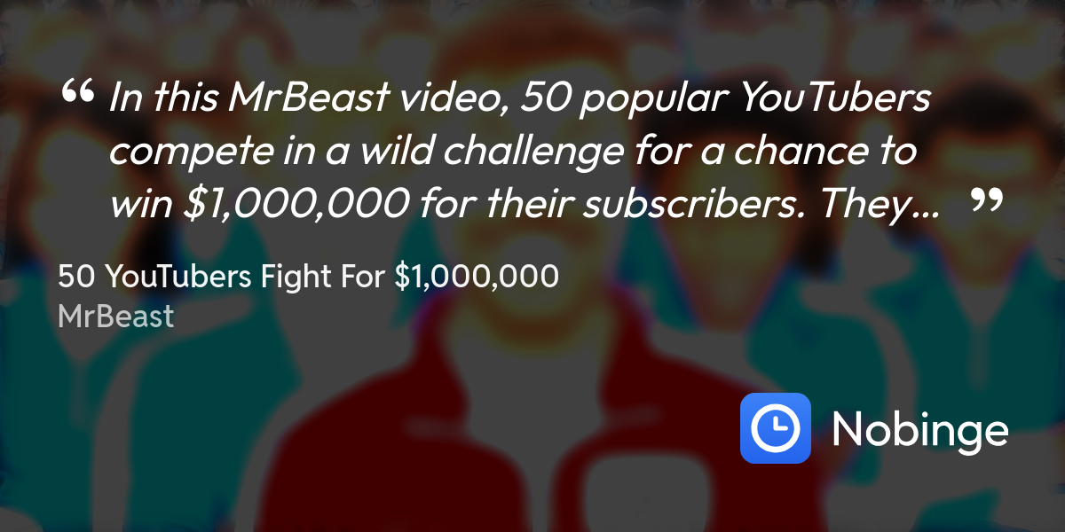 50 YouTubers Fight For $1,000,000